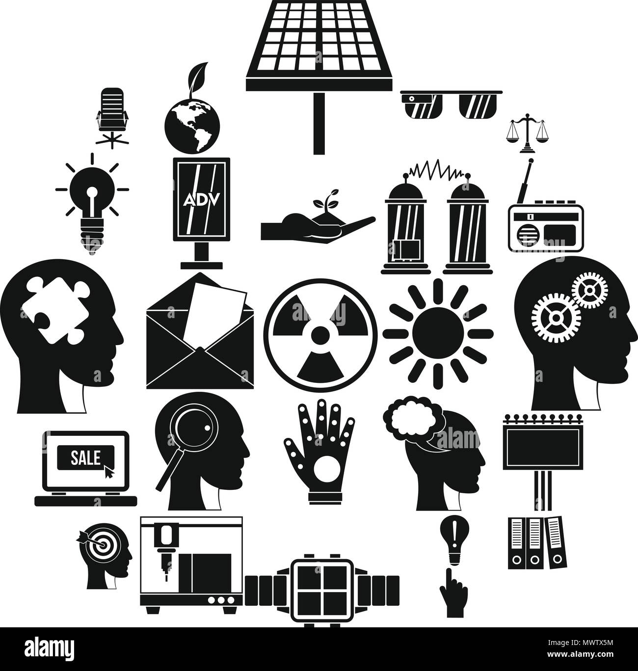 Representation icons set, simple style Stock Vector Image & Art - Alamy