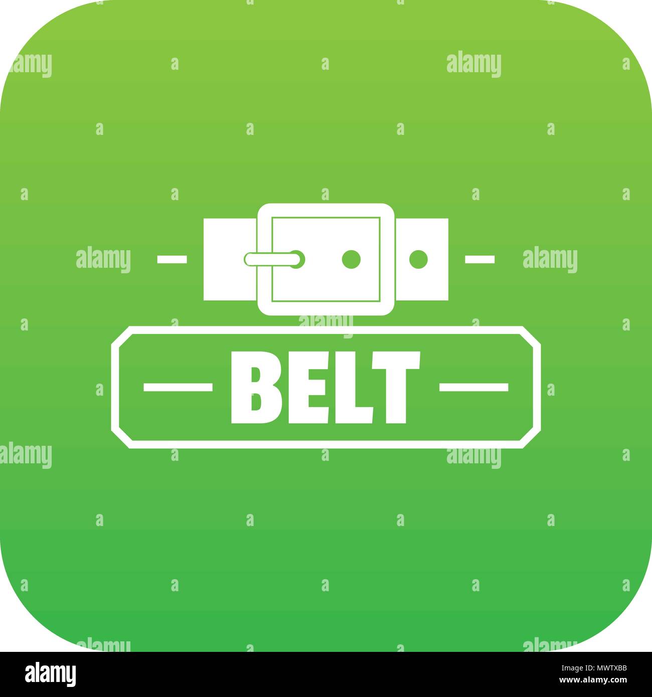 Strap belt icon green hi-res stock photography and images - Alamy