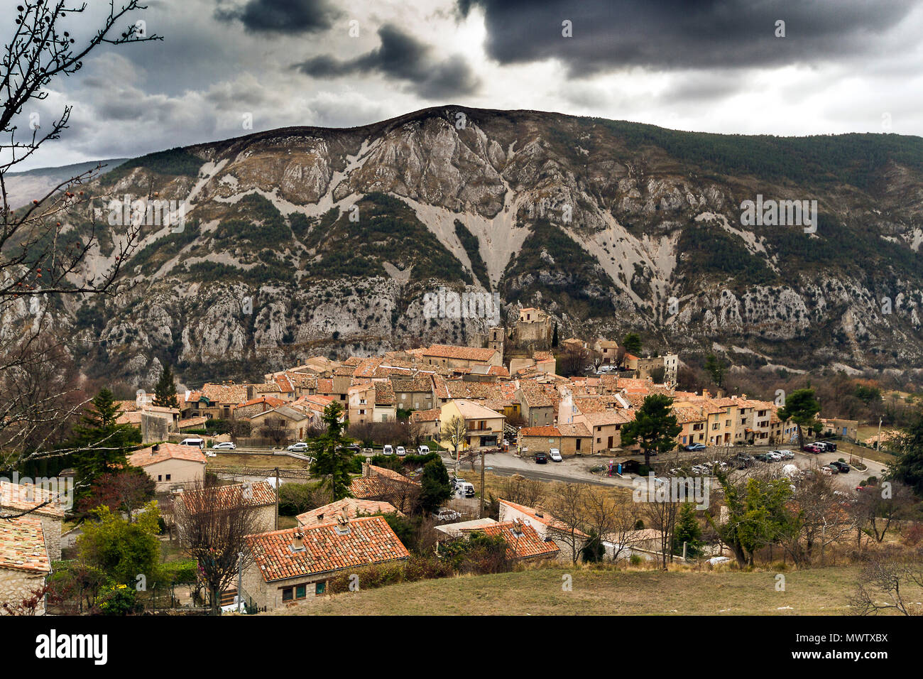 Greolieres, a village in the Maritime Alps (Alpes Maritimes), France ...