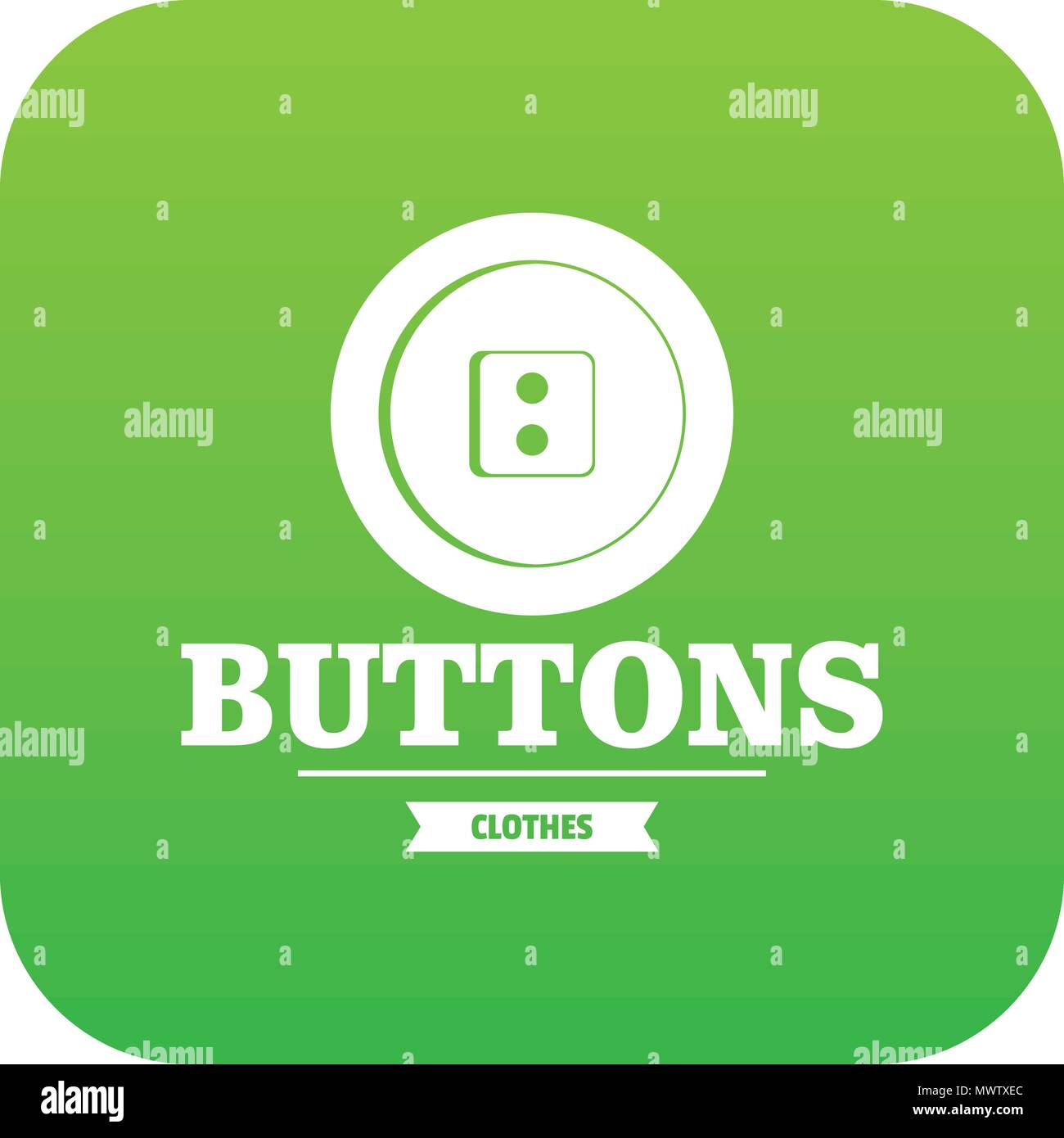 Clothes button textile icon green vector Stock Vector Image & Art - Alamy