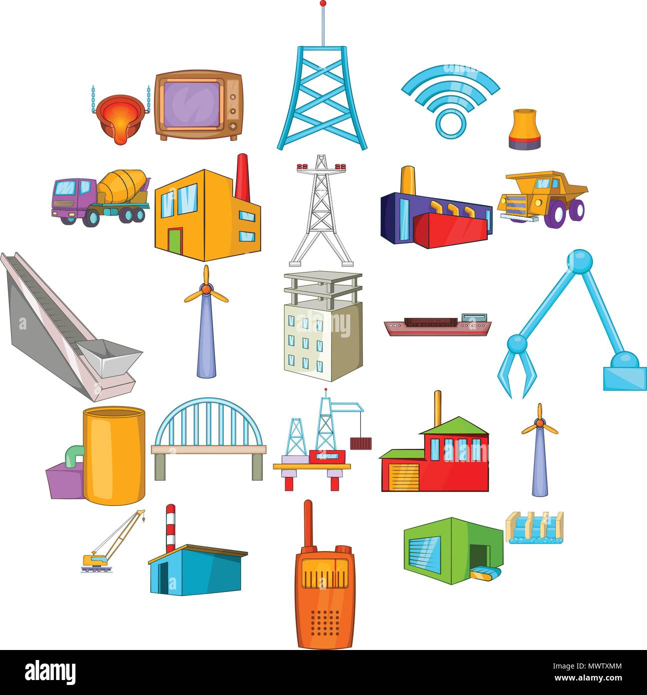 Operation icons set, cartoon style Stock Vector Image & Art - Alamy
