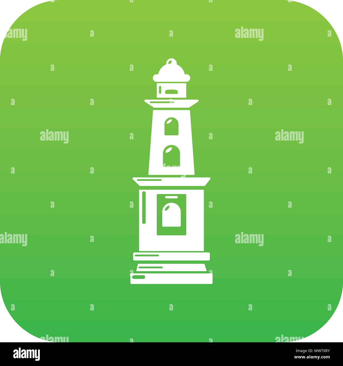 Warning light icon green vector Stock Vector Image & Art - Alamy