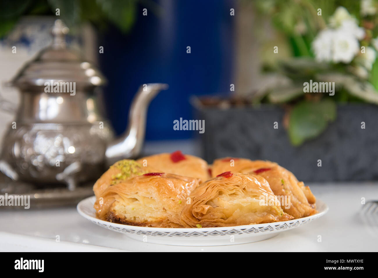 warbat Arabic dessert at teatime Stock Photo - Alamy