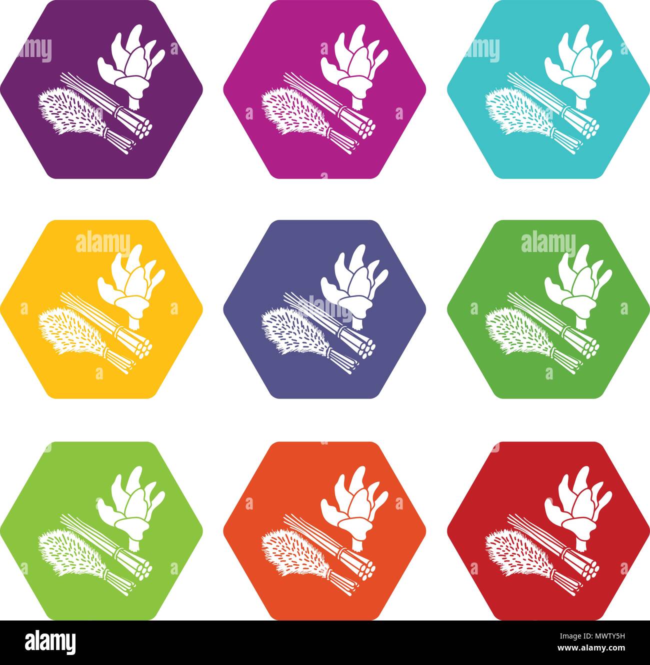 Green food plant icons set 9 vector Stock Vector Image & Art - Alamy