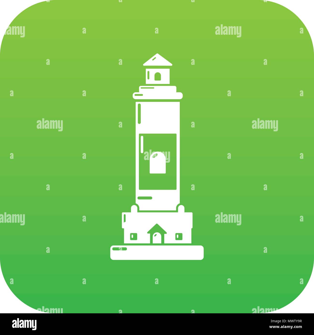 Green warning beacon on Stock Vector Images - Alamy