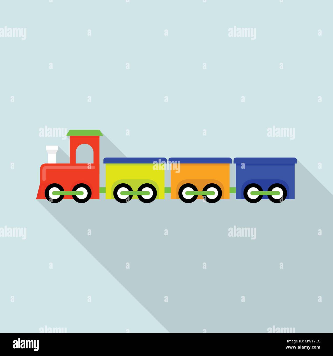 Train toy icon, flat style Stock Vector Image & Art - Alamy