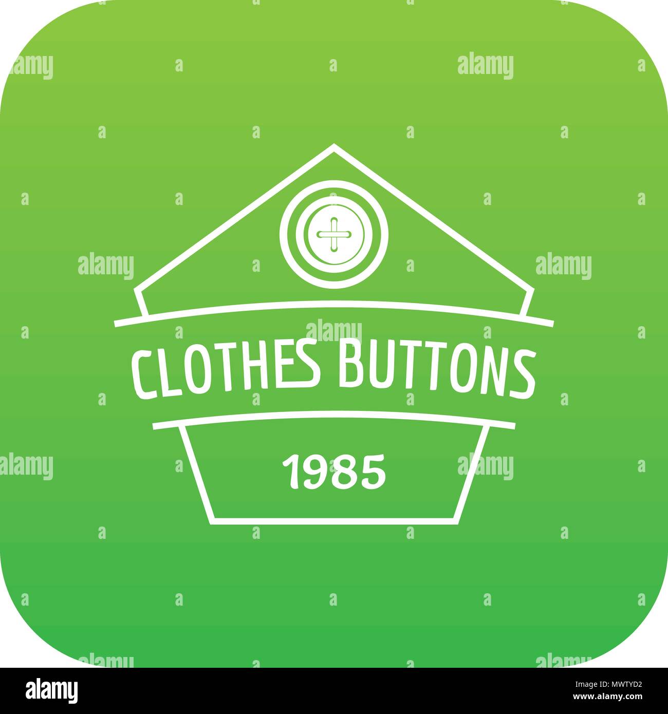 Clothes button dress icon green vector Stock Vector Image & Art - Alamy