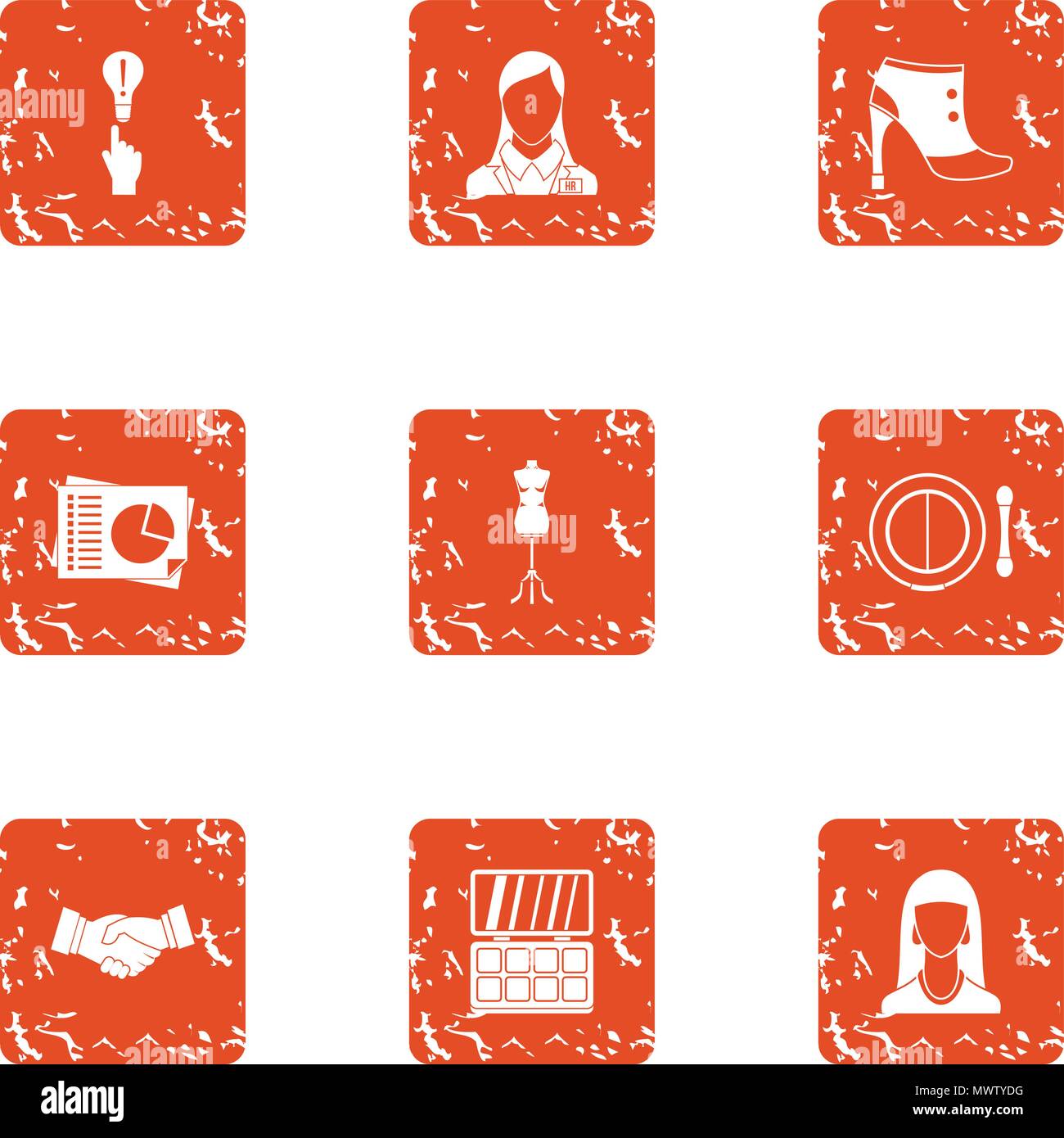 Good deed icons set, grunge style Stock Vector Image & Art - Alamy