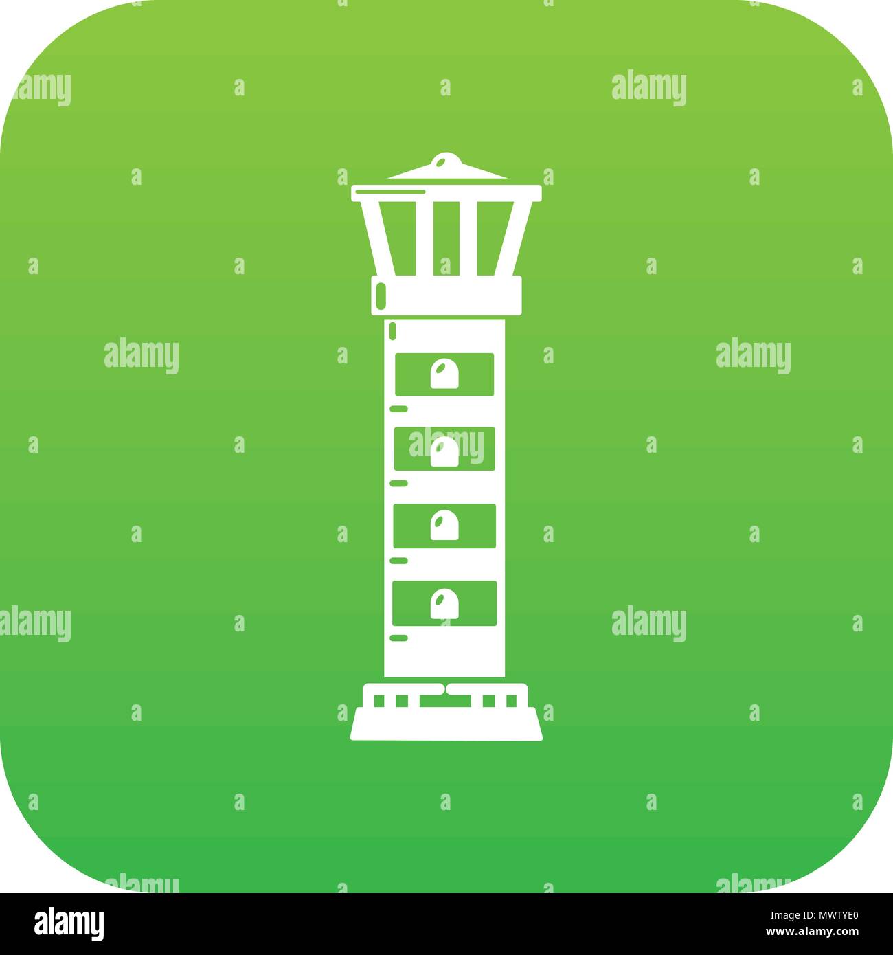 Green warning beacon Stock Vector Images - Alamy
