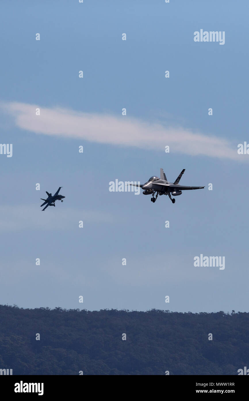Royal Australian Air Force (RAAF) McDonnell Douglas F/A-18B Hornet jet ...