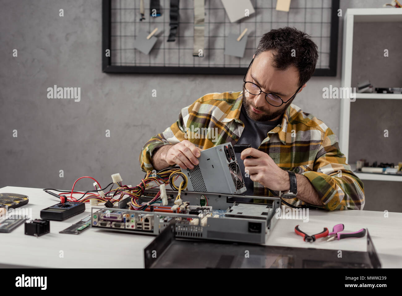 Detail multimeter computer motherboard hi-res stock photography and ...