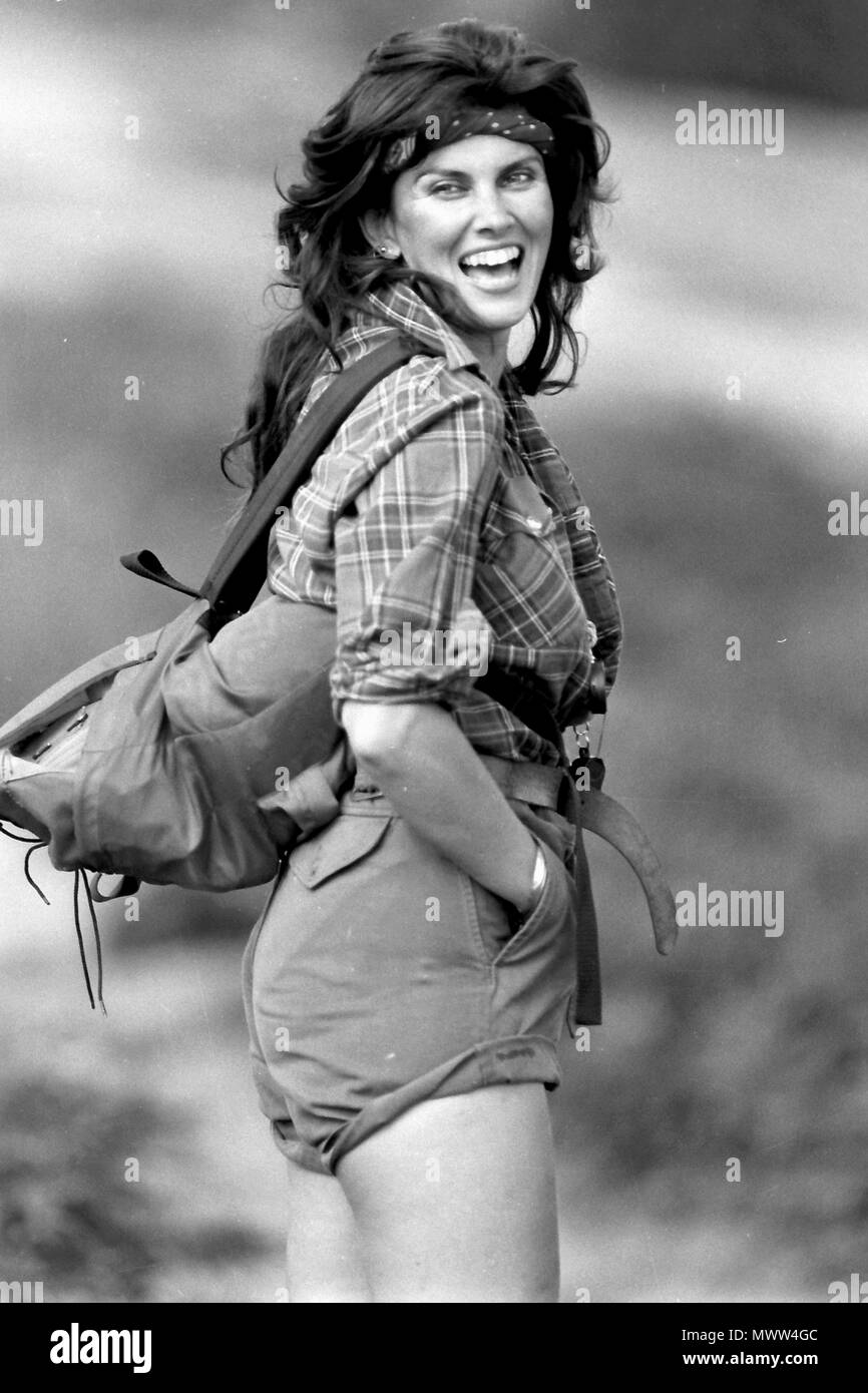 Caroline Munro on ilkley Moor 1984 Stock Photo - Alamy