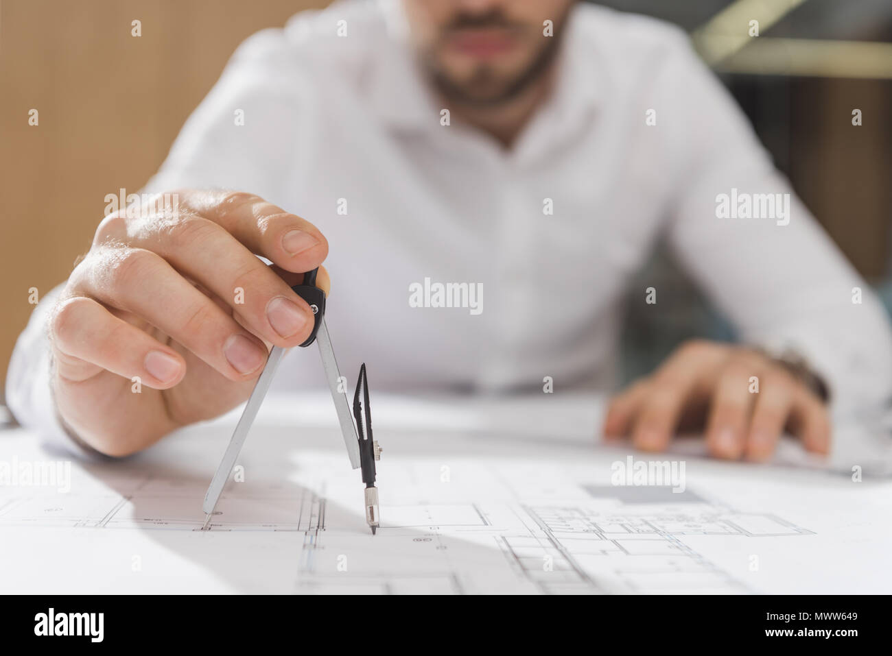 Close up shot male architect hi-res stock photography and images - Alamy
