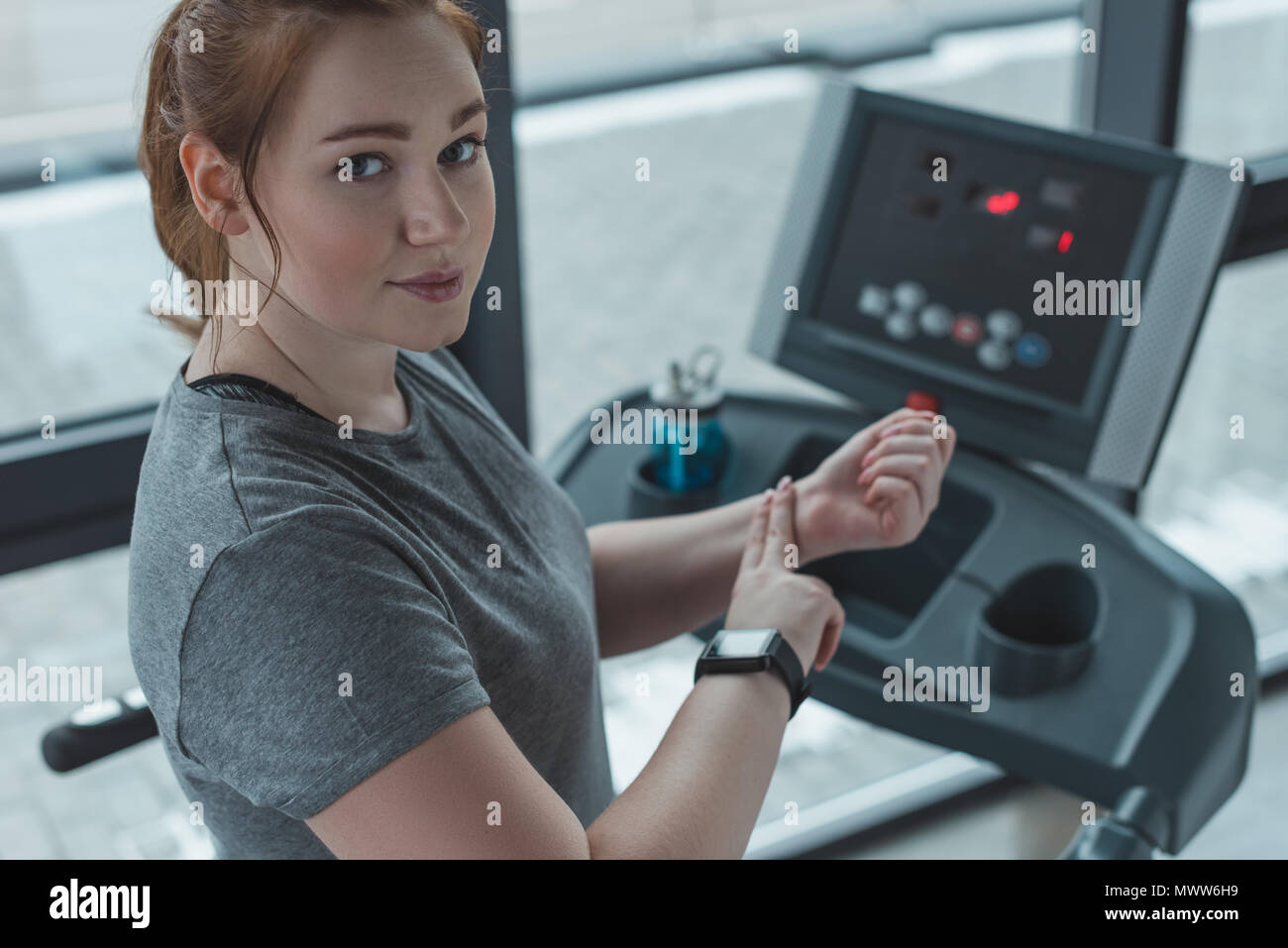 Checking Pulse At Gym High Resolution Stock Photography and Images - Alamy