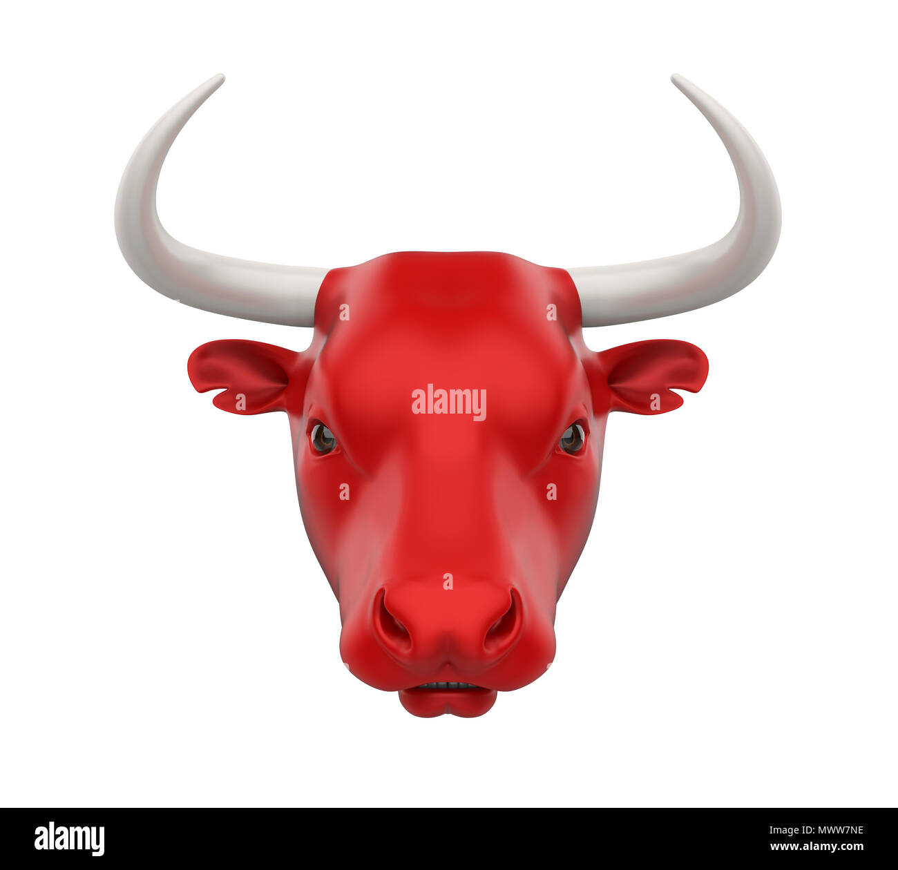 Bull Head Isolated Stock Photo - Alamy