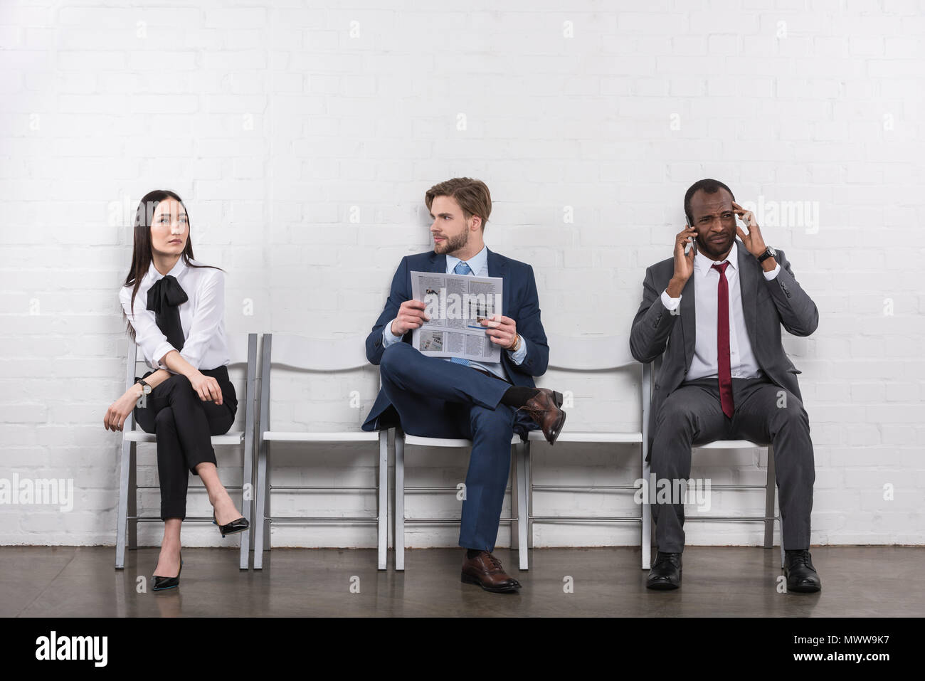 Business people waiting job interview hi-res stock photography and ...