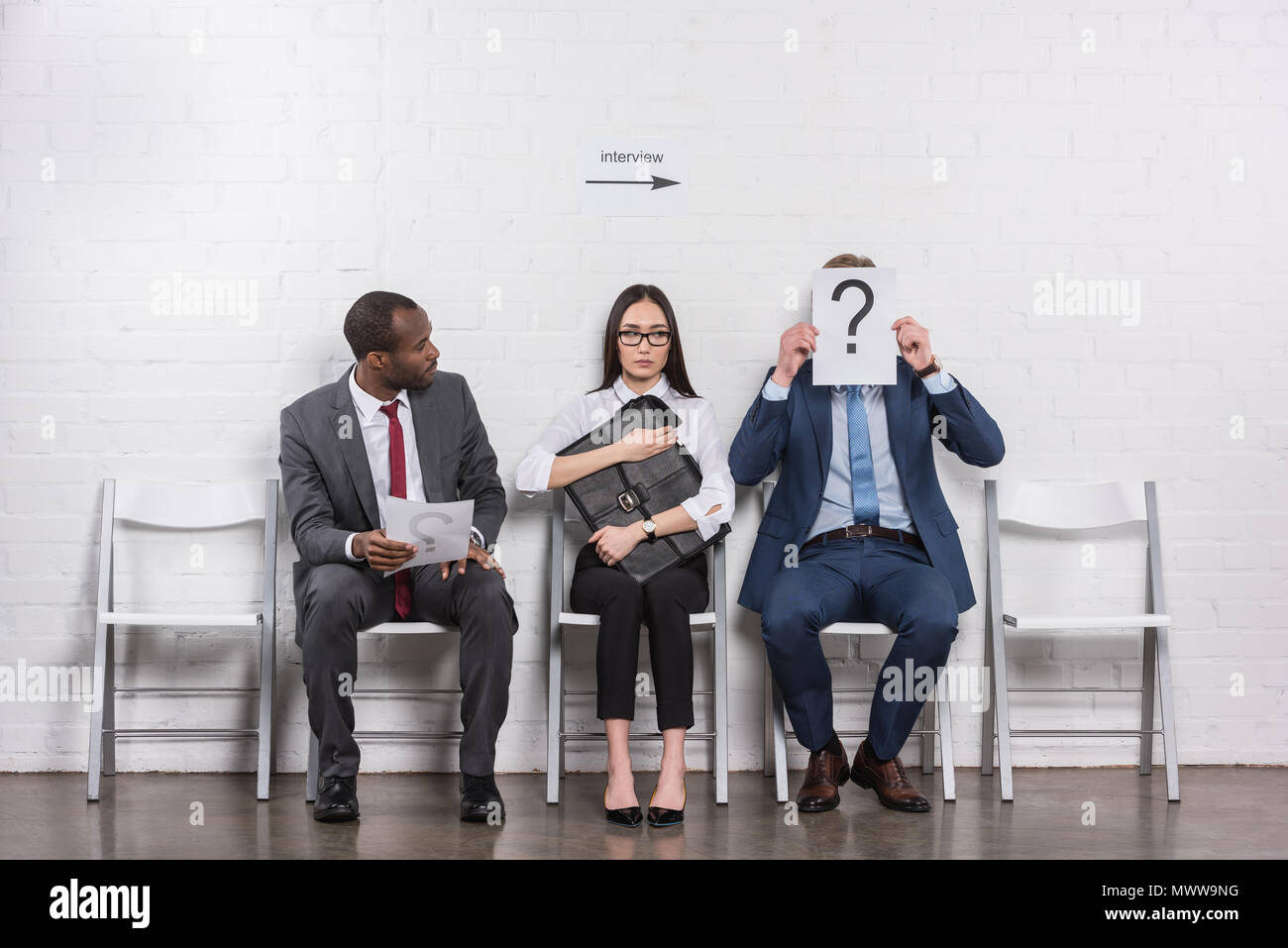 Job interview question mark hi-res stock photography and images - Alamy