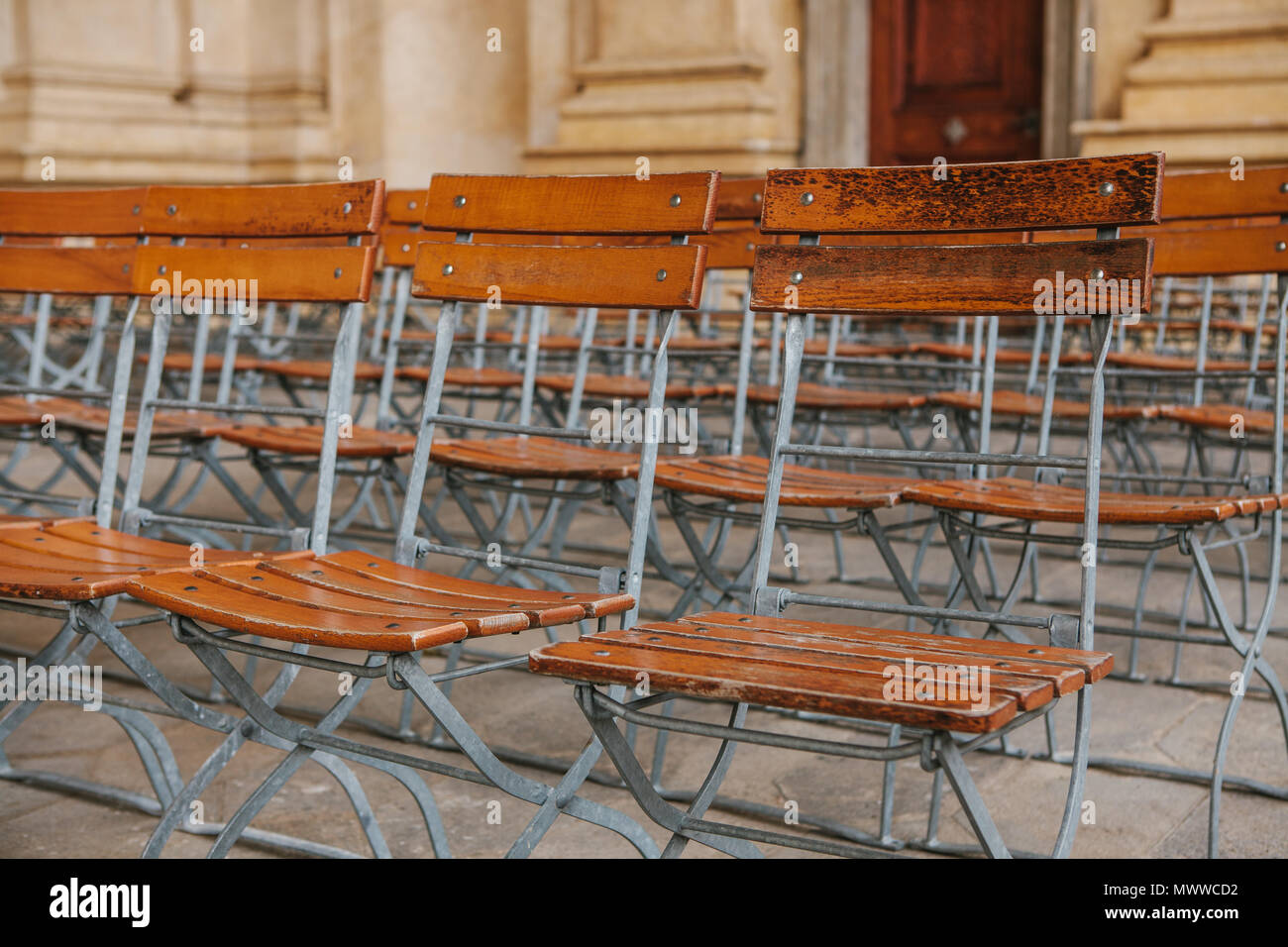 Many chairs hi-res stock photography and images - Alamy
