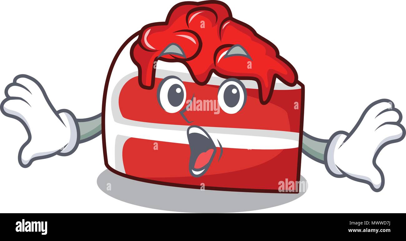 Surprised red velvet mascot cartoon Stock Vector Image & Art - Alamy