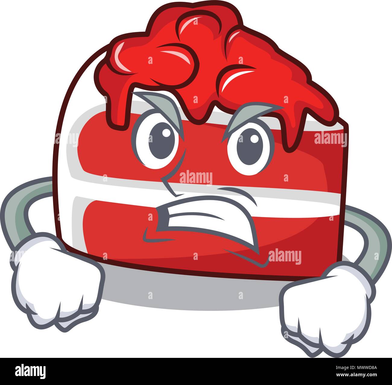 Angry red velvet mascot cartoon Stock Vector Image & Art - Alamy