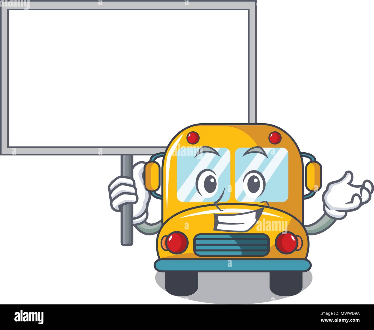 Bring board school bus character cartoon Stock Vector Image & Art - Alamy