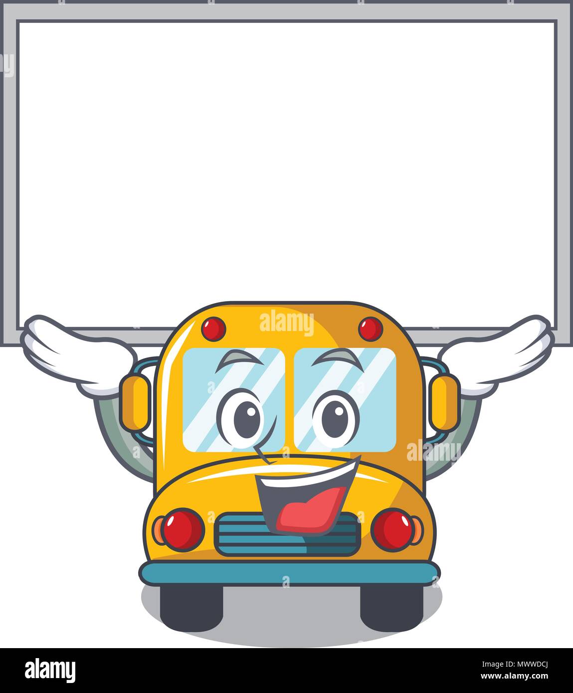 Up board school bus character cartoon Stock Vector Image & Art - Alamy