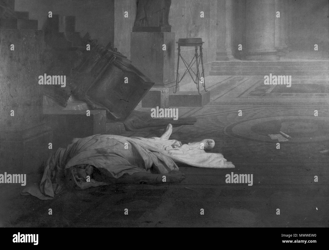 Julius caesar death painting Black and White Stock Photos & Images - Alamy
