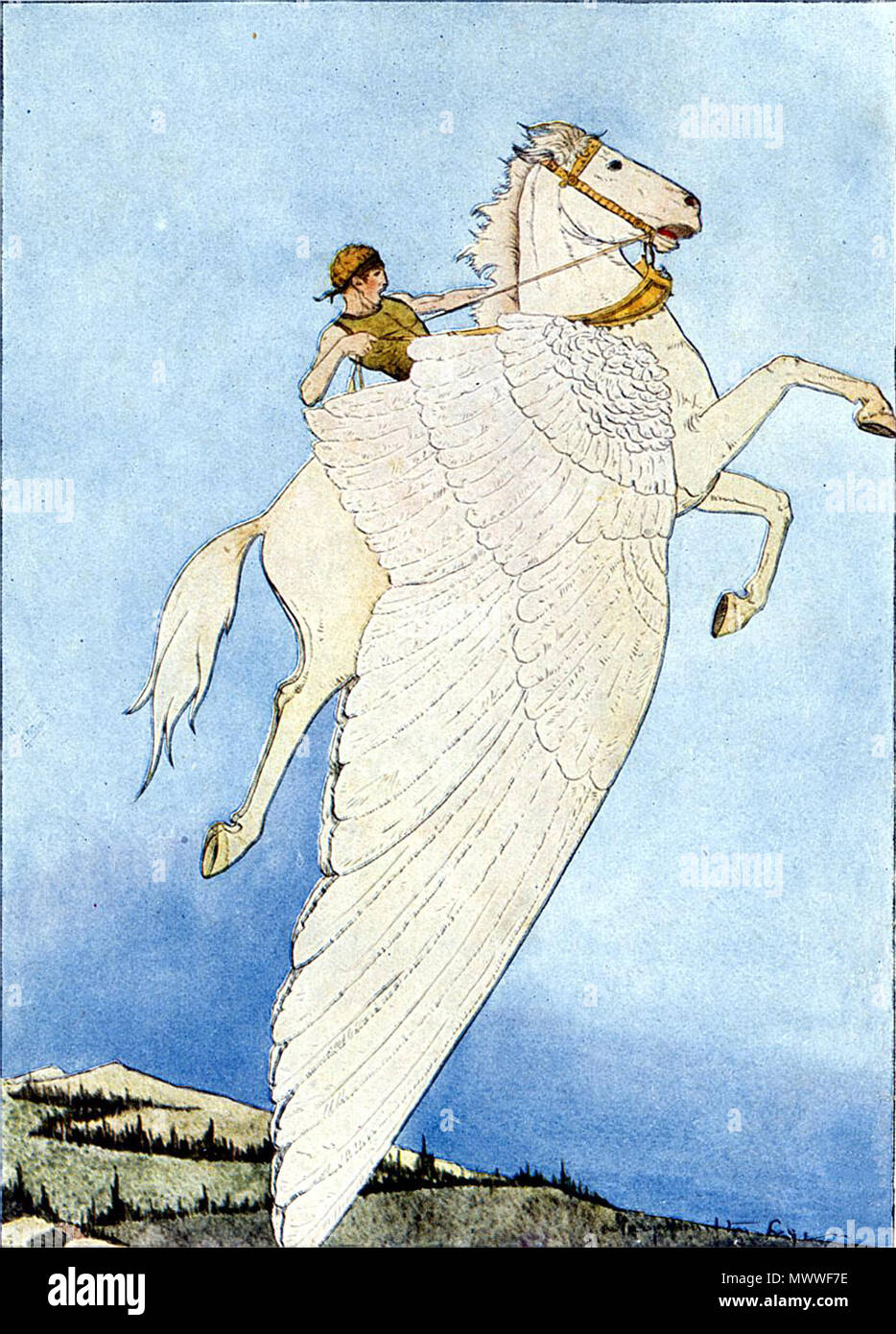 Yes, there he sat, on the back of the winged horse!” . 1914. Mary ...