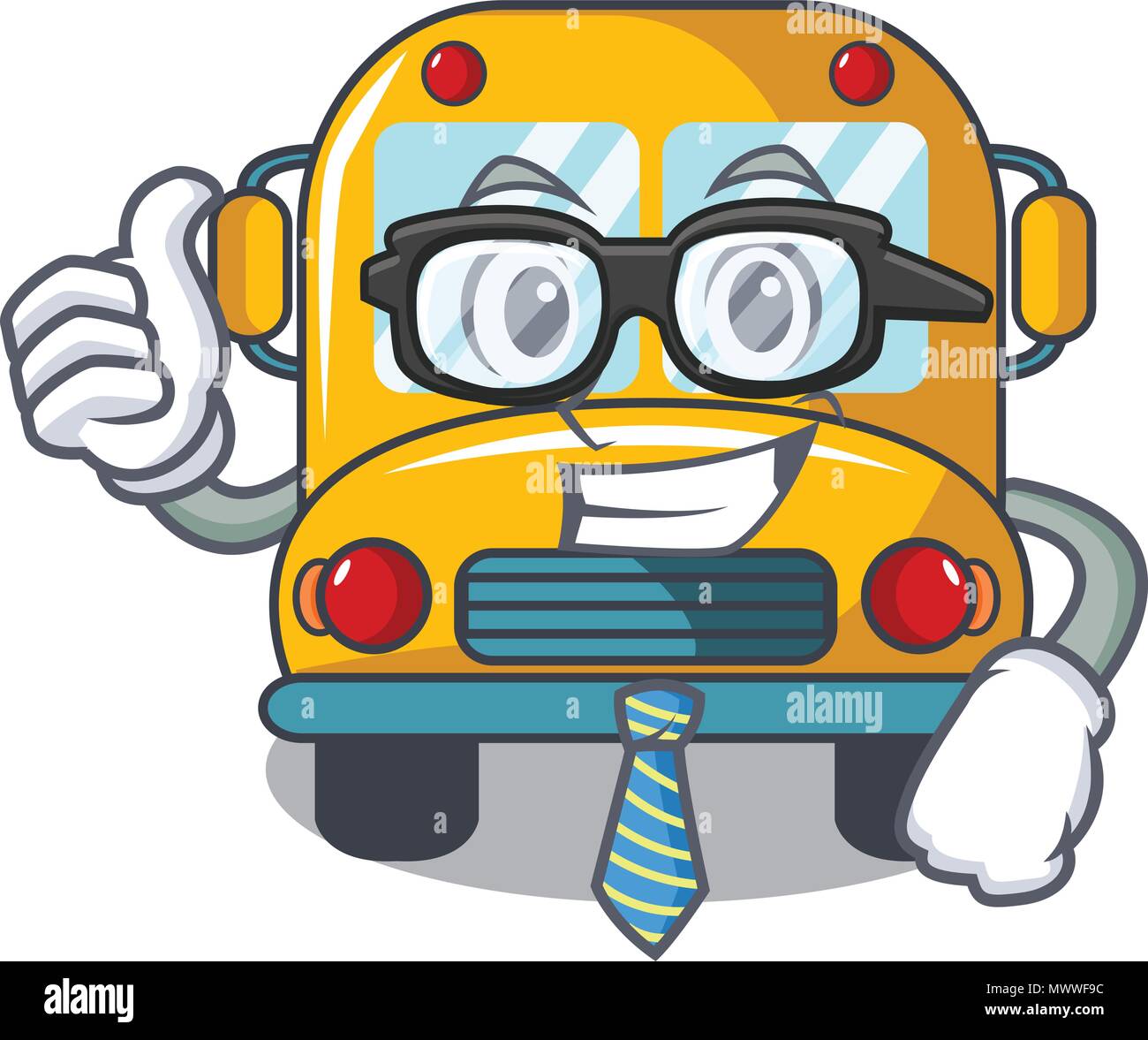 Businessman school bus character cartoon Stock Vector Image & Art - Alamy