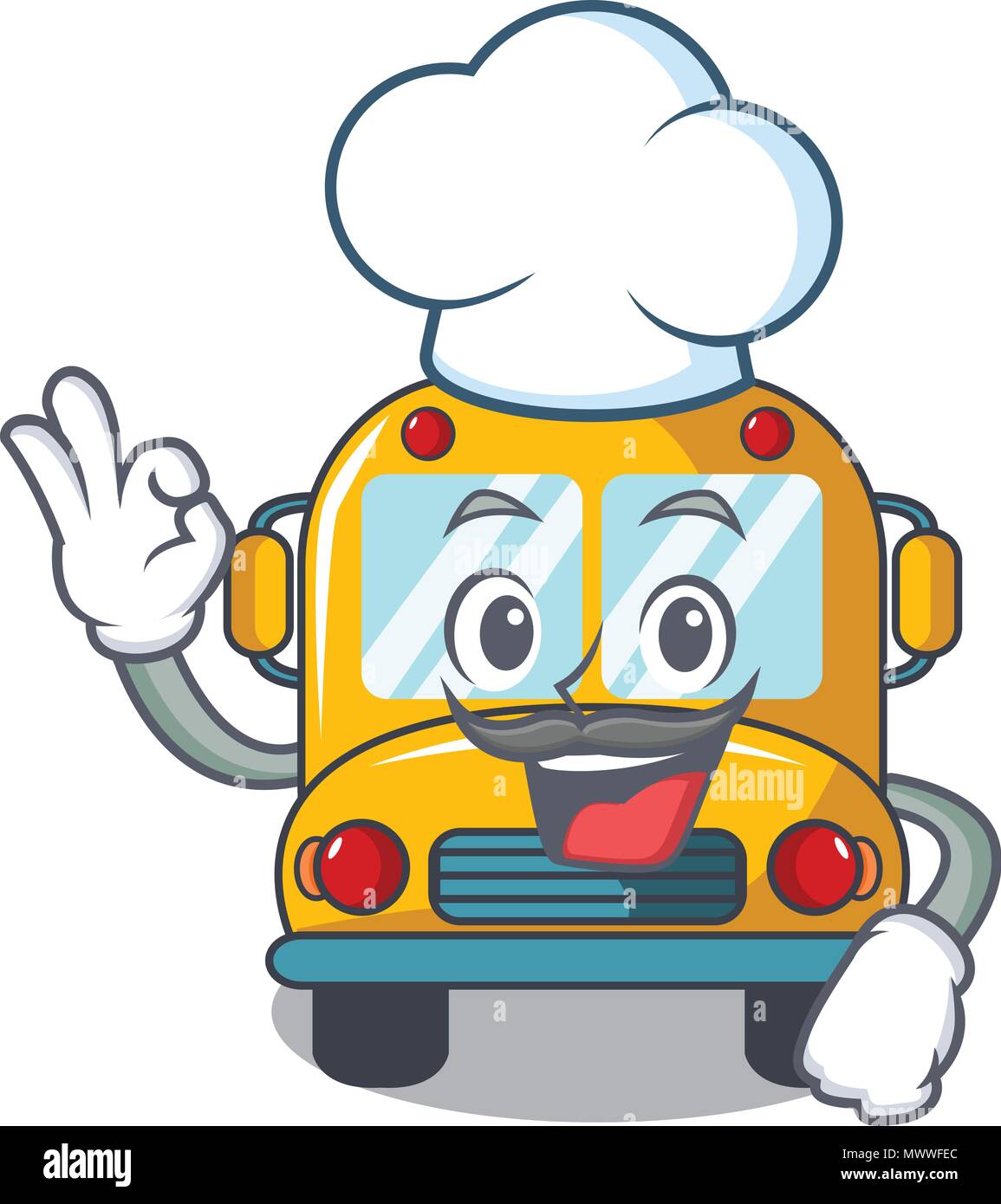 Chef school bus character cartoon Stock Vector Image & Art - Alamy