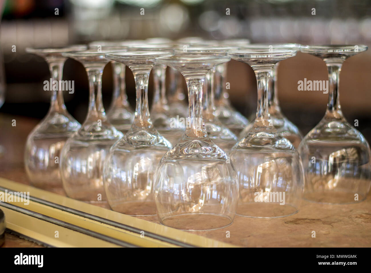 Inverted wine glasses hi-res stock photography and images - Alamy