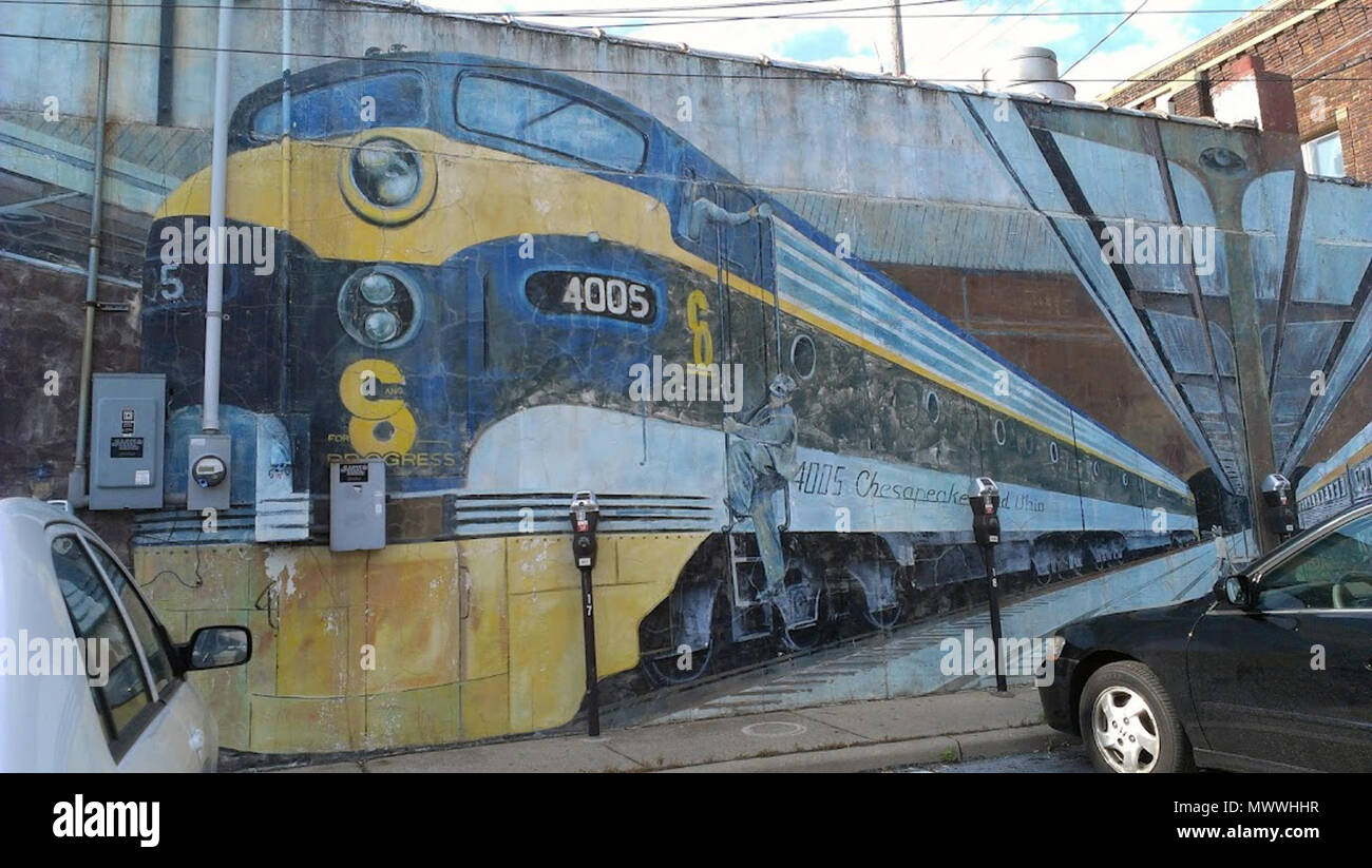 . Trains . English: Trains Mural by Jeff and Gregory Ackers in Columbus ...