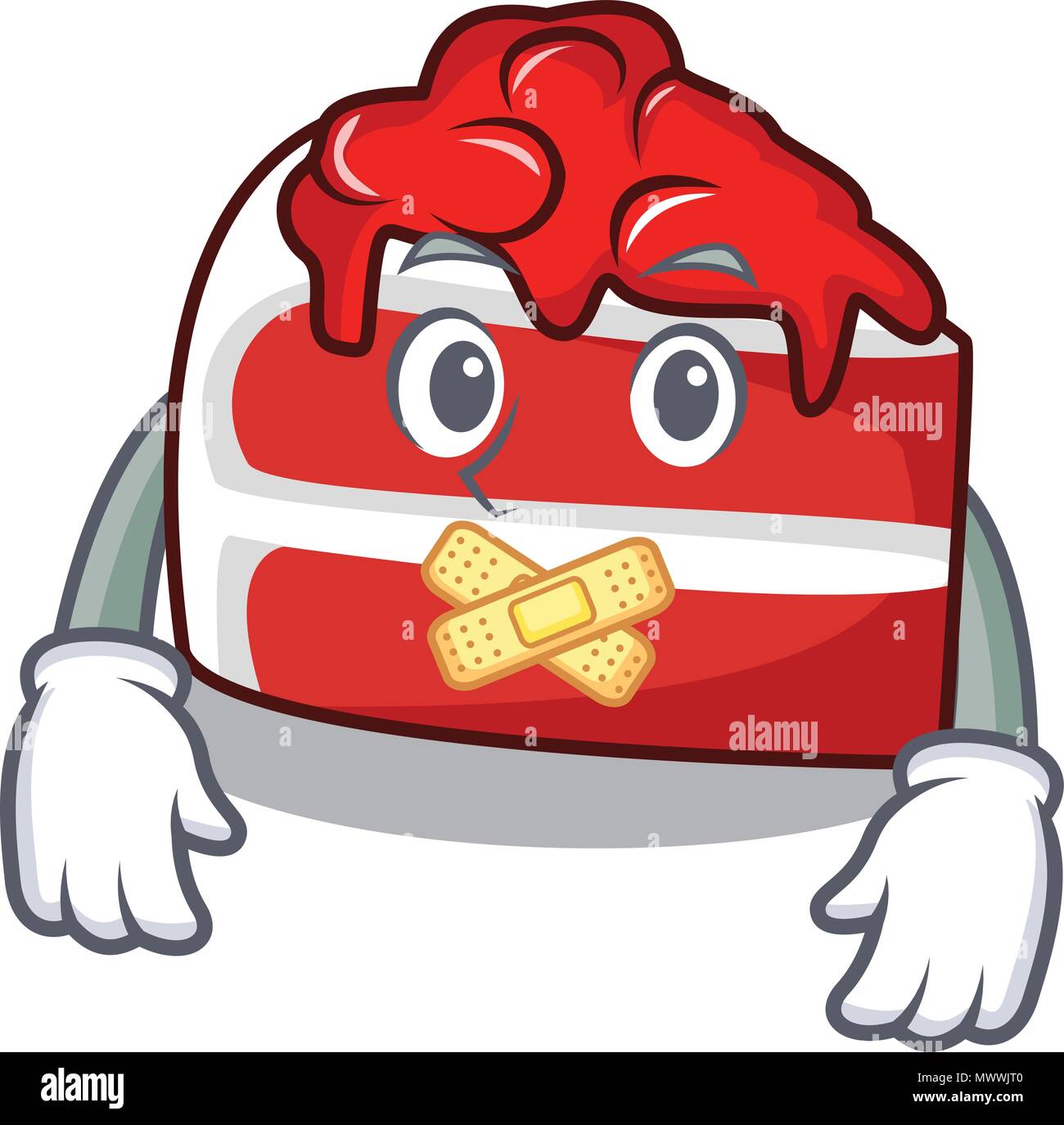 Silent red velvet mascot cartoon Stock Vector Image & Art - Alamy