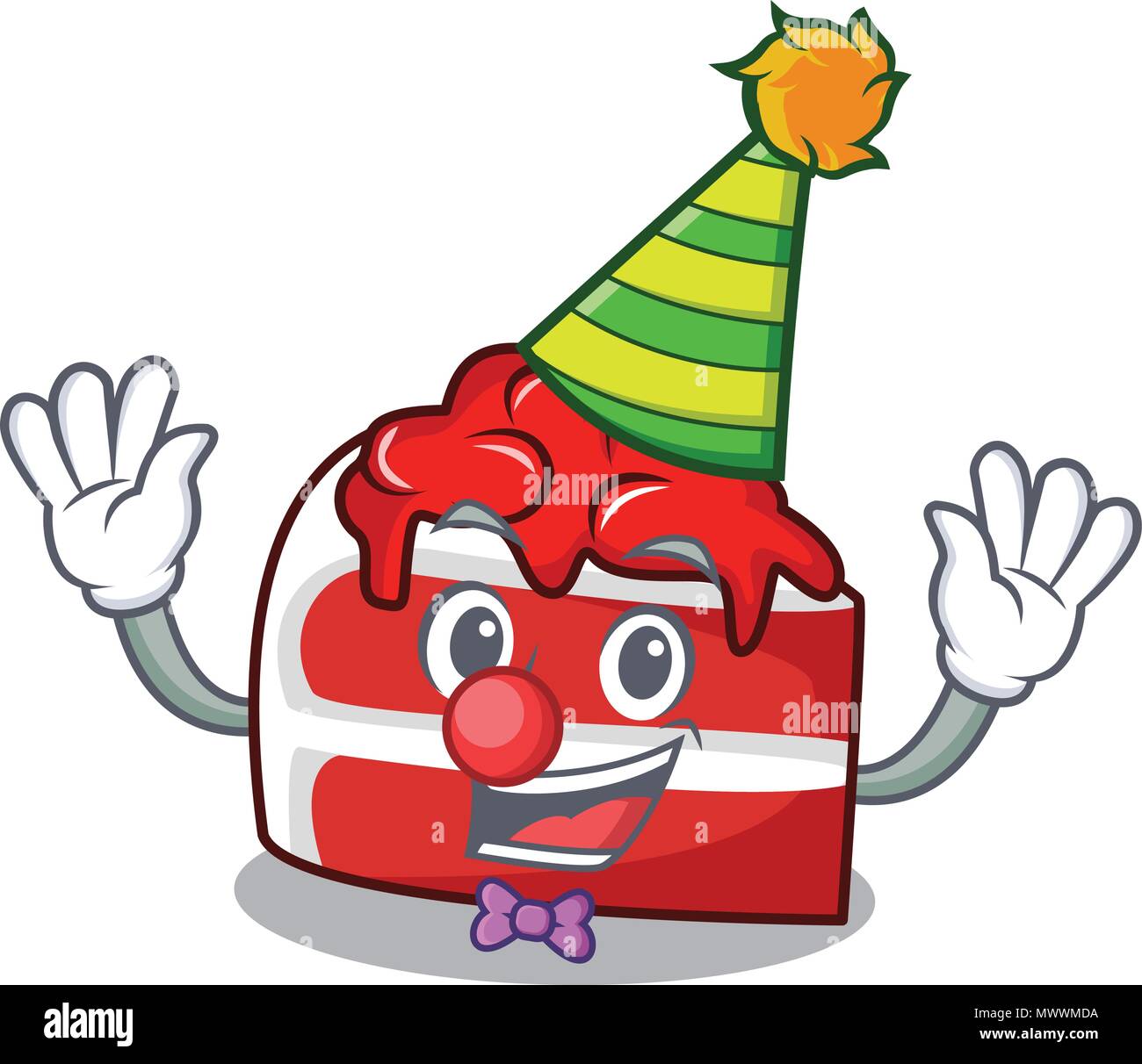 Clown red velvet mascot cartoon Stock Vector Image & Art - Alamy