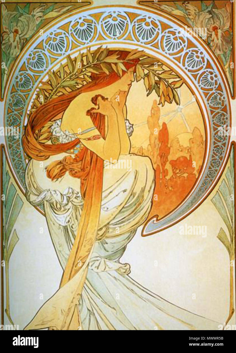 . English: Alphonse Mucha - Poetry (allegory). 9 August 2009 ...