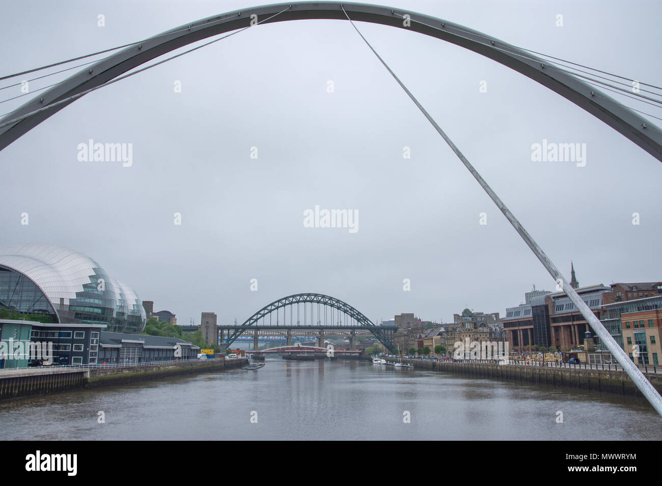Bridges across the River Tyne, Newcastle upon Tyne, UK Stock Photo - Alamy