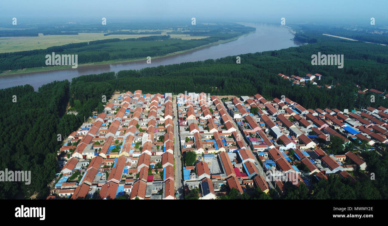 Binzhou, China's Shandong Province. 30th May, 2018. Aerial photo shows ...