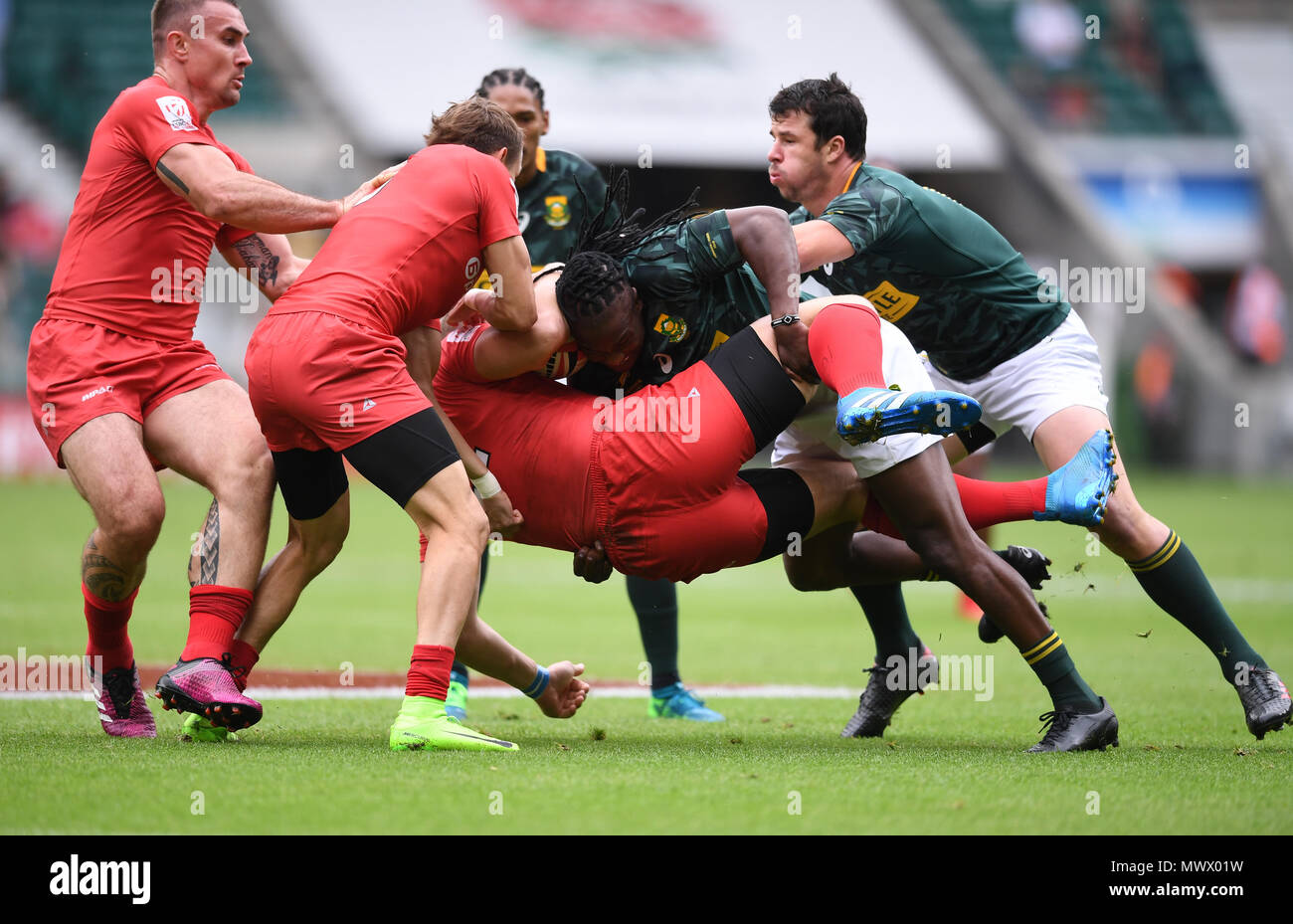 Twickenham Stadium, London, UK. 2nd June, 2018. HSBC World Rugby Sevens ...