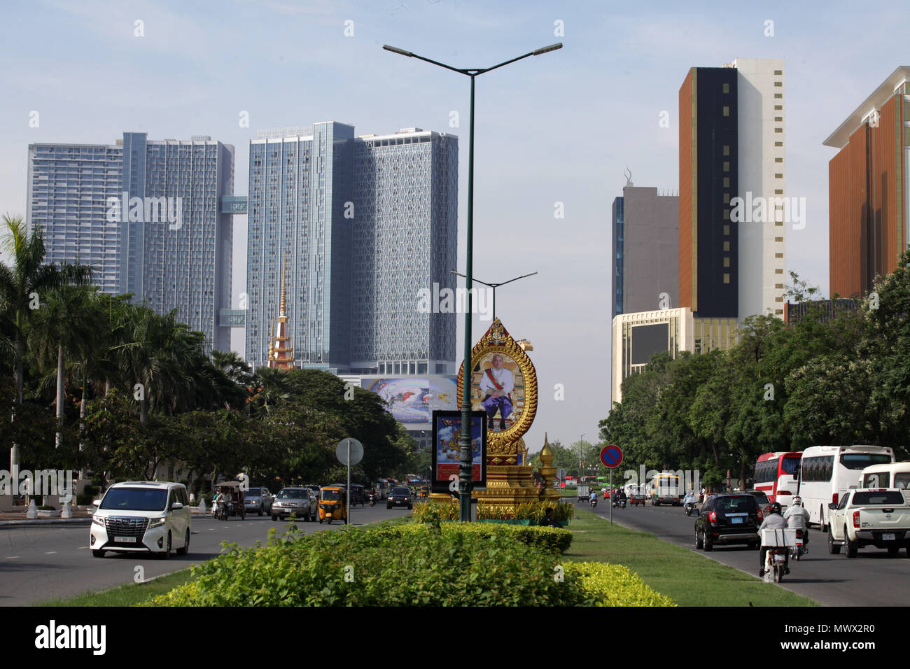 Phnom Penh. 24th May, 2018. Photo taken on May 24, 2018, shows high ...