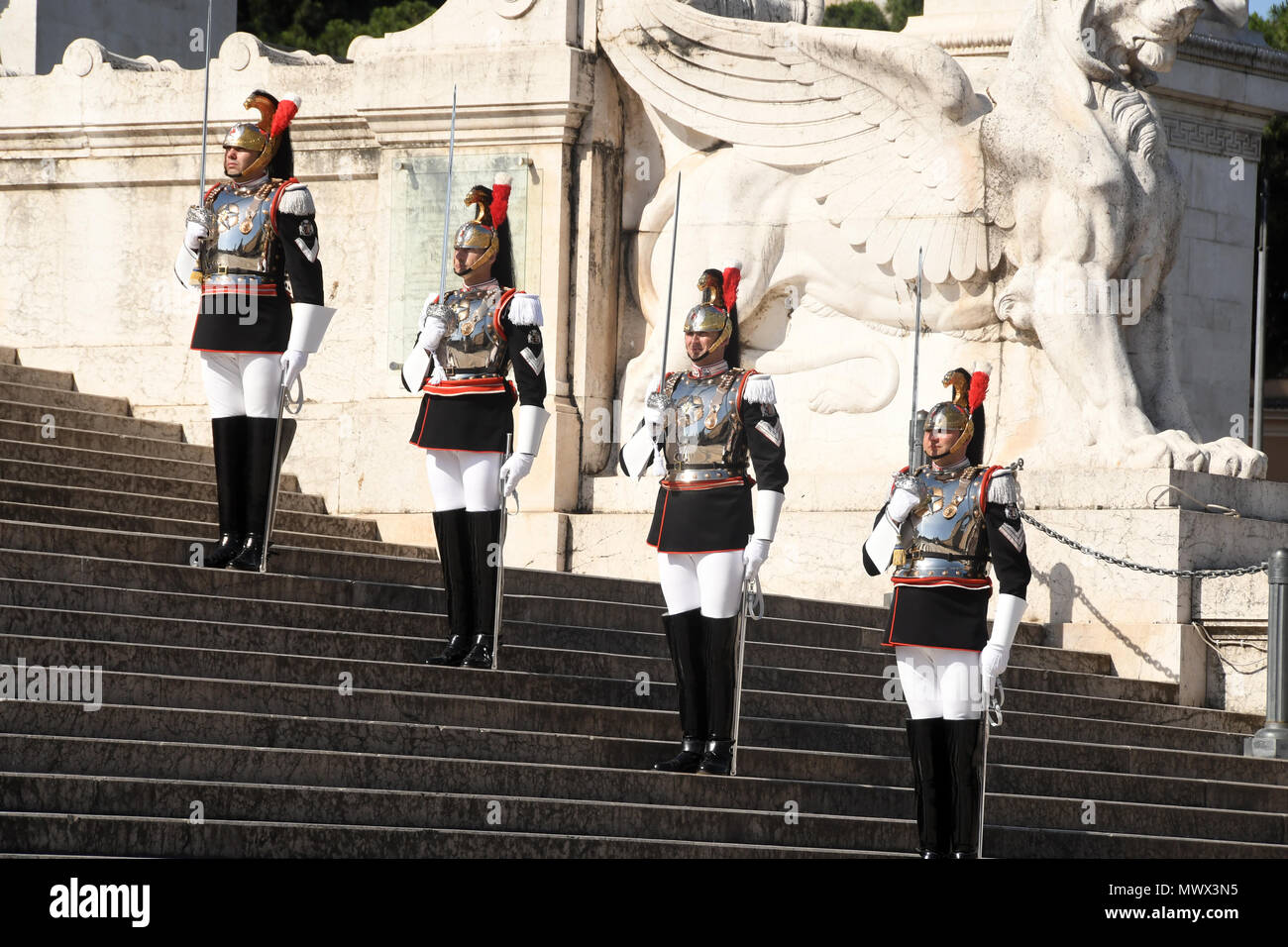 Rome, Italy. 2nd June 2018. Italian Republic Holiday Altar of the ...