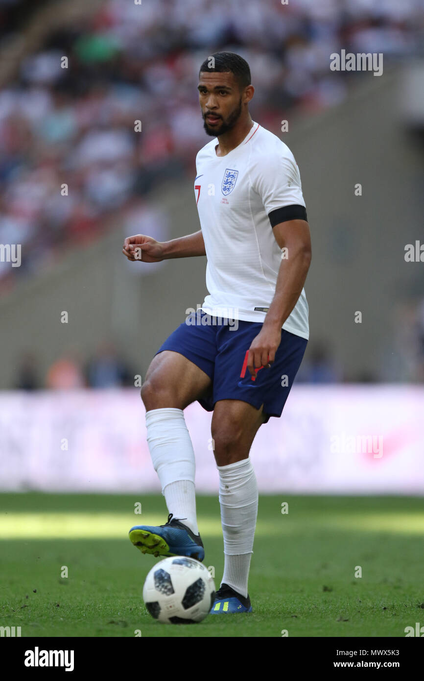 London, UK. 2nd June 2018.Ruben Loftus-Cheek (E) at the England v ...