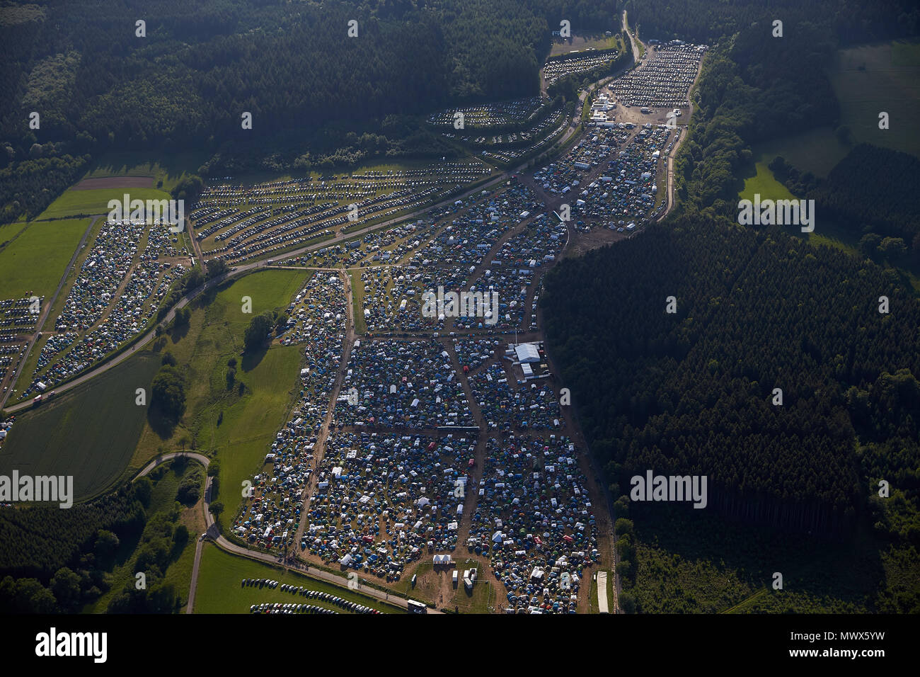 Nuerburg, Germany. 2nd June 2018. An aerial photograph showing the site ...