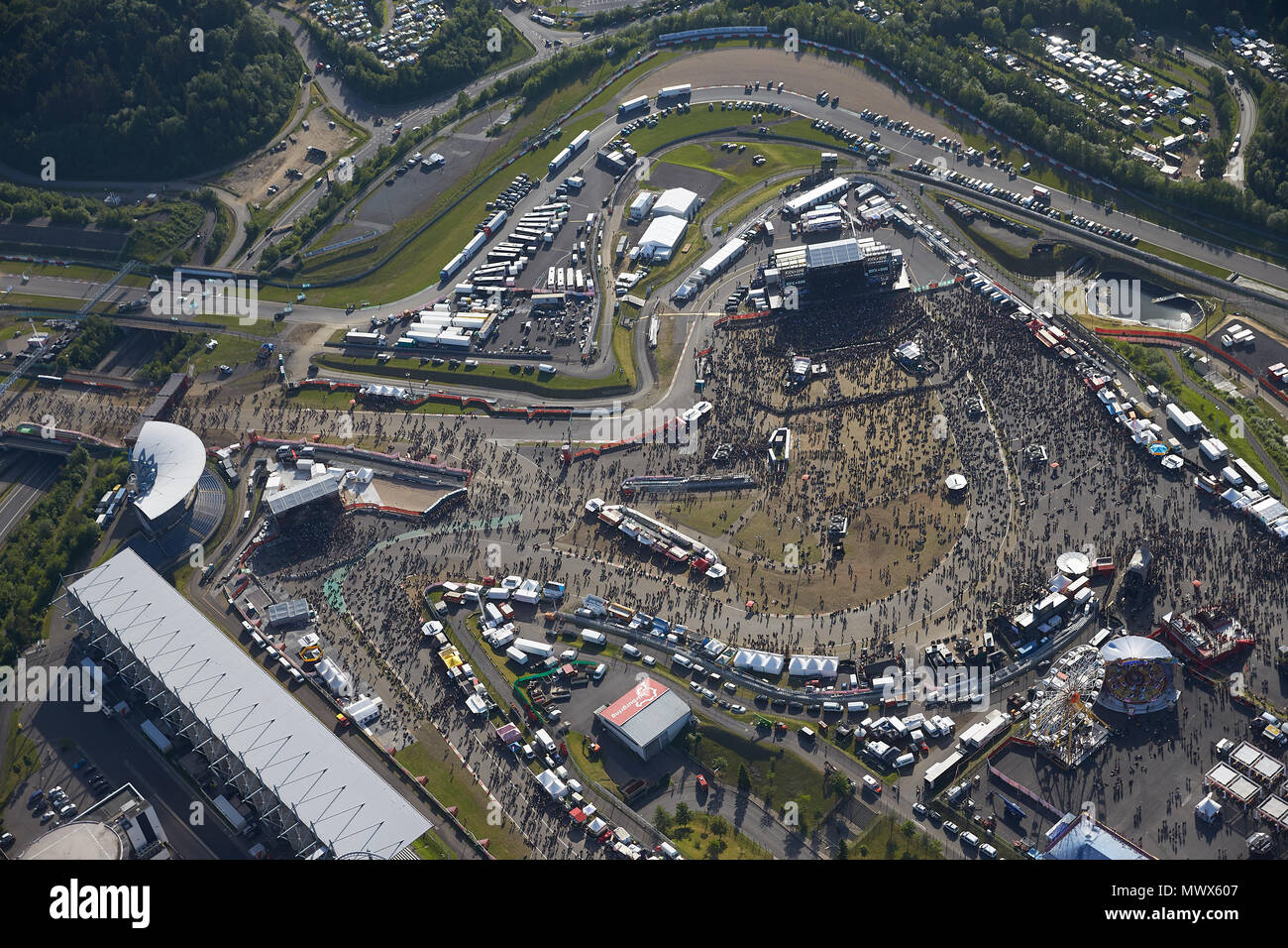 Nuerburg, Germany. 2nd June 2018. An aerial photograph showing the site ...