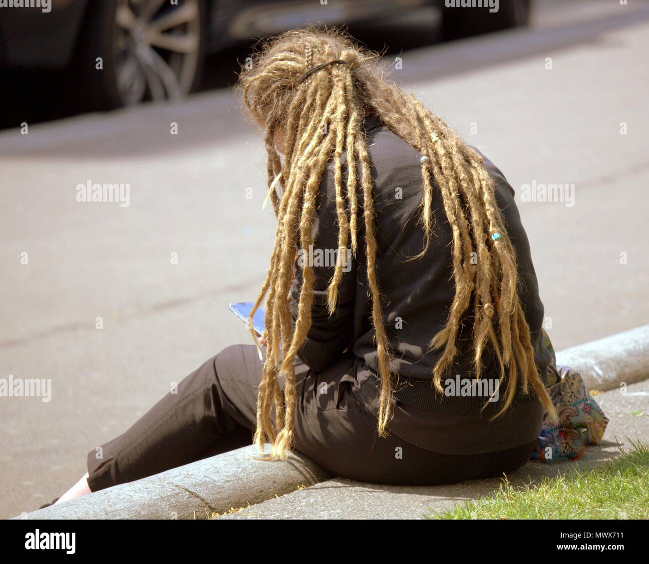 Glasgow, Scotland, UK 2nd June 2018. UK Weather: dreadlocks Sunny ...