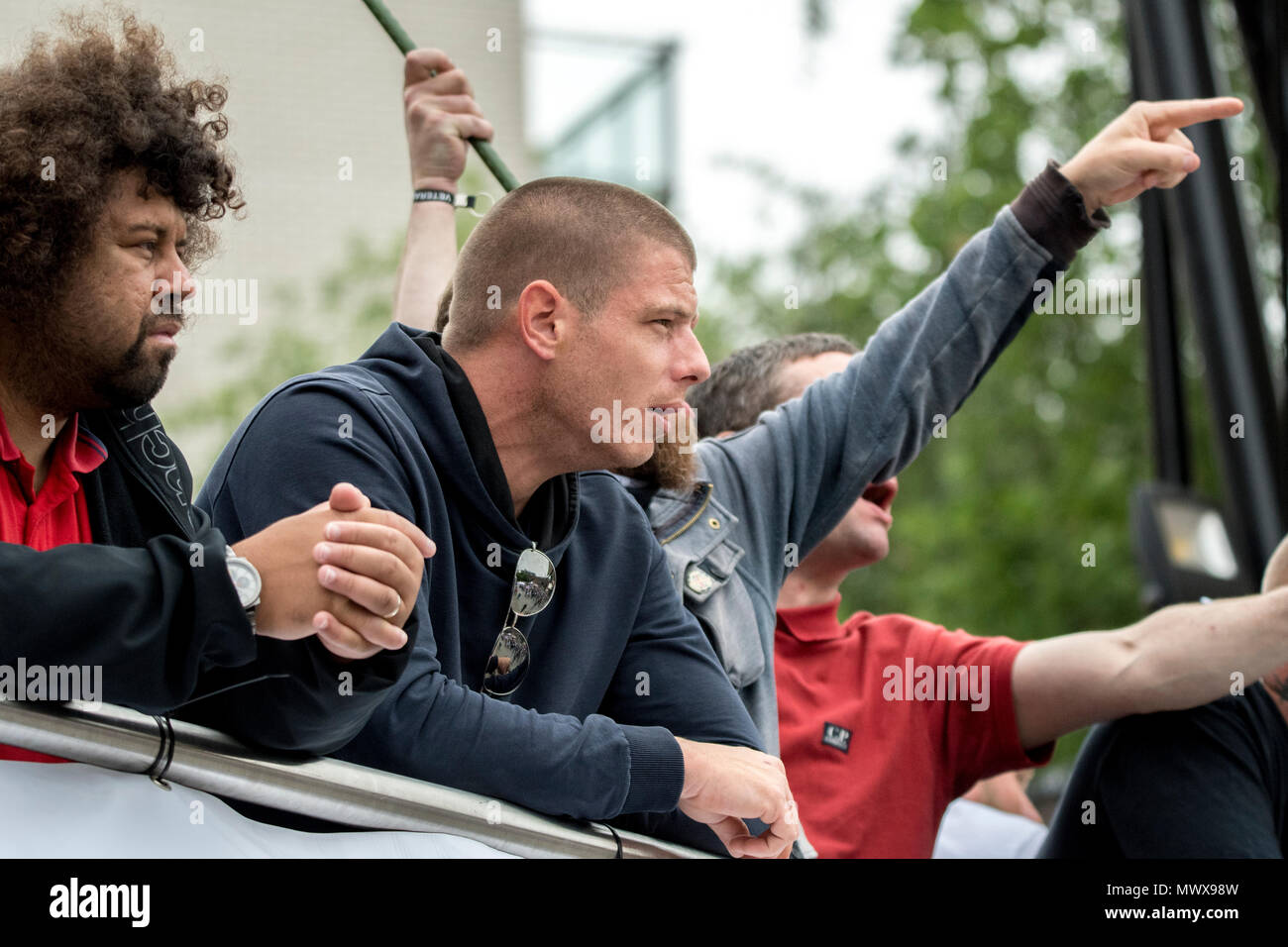 Manchester, UK. 2 June 2018 - The Democratic Football Lads Alliance ...