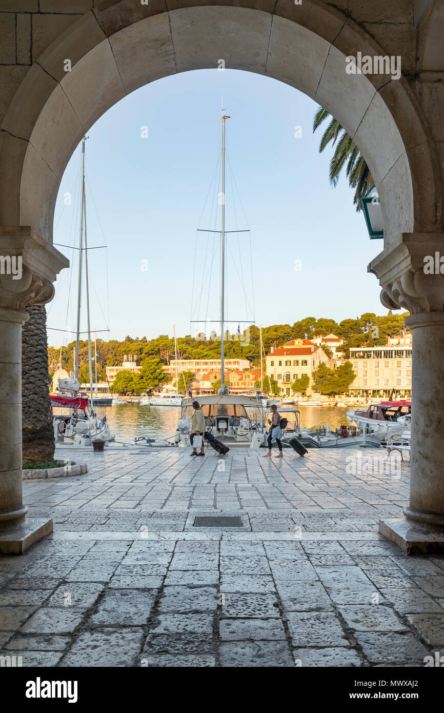 The port of Hvar Town, Hvar, Croatia, Europe Stock Photo - Alamy
