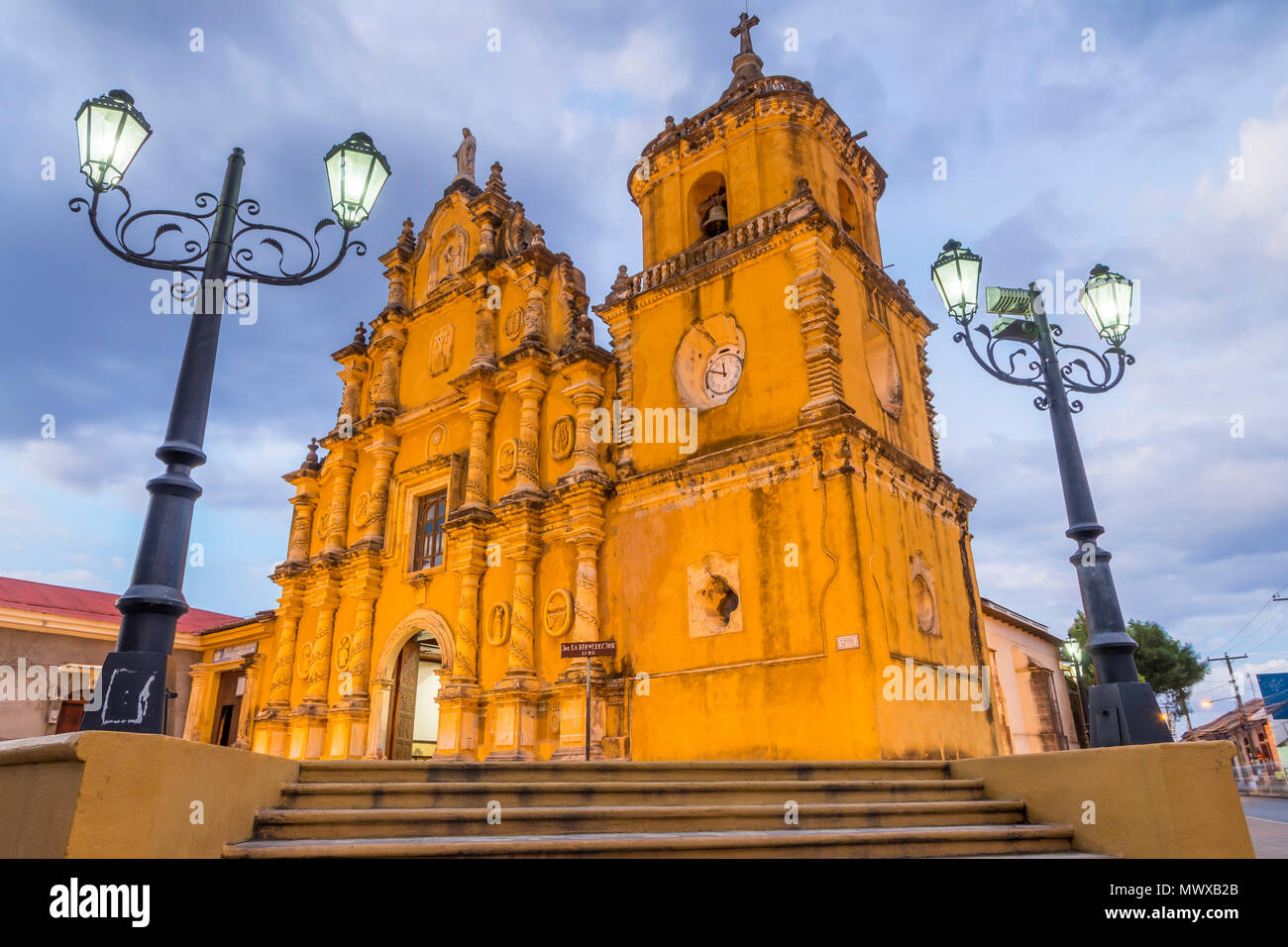 The Recollection Church in Leon, Nicaragua, Central America Stock Photo ...
