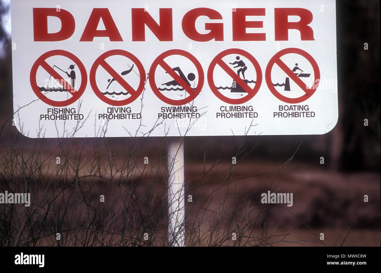 Prohibited activities sign hi-res stock photography and images - Alamy