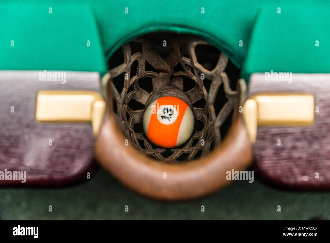 Playing snooker ball in hole hi-res stock photography and images - Alamy