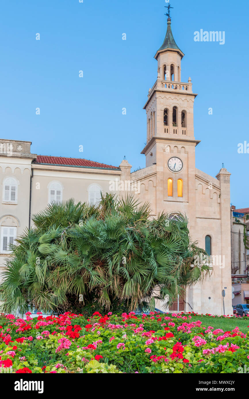 The church of St. Frane (St. Francis) at dawn, Split, Croatia, Europe ...